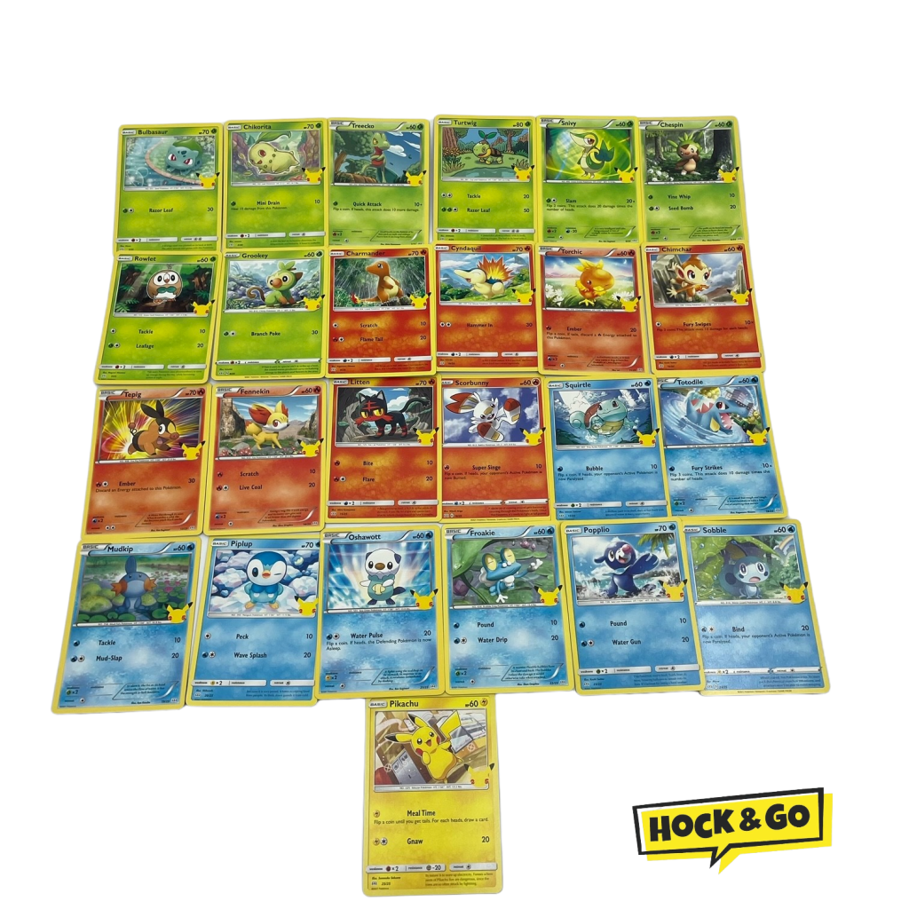 Pokemon Mcdonalds 25th Anniversary Complete 25 Non-Holo Card Set HL996 ...