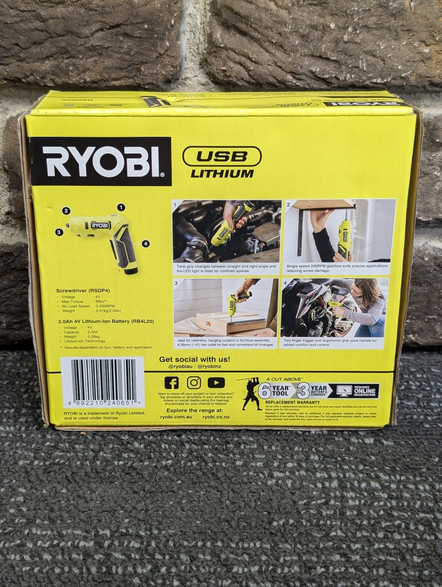 Ryobi Electric Screwdriver Kit - Hock and Go