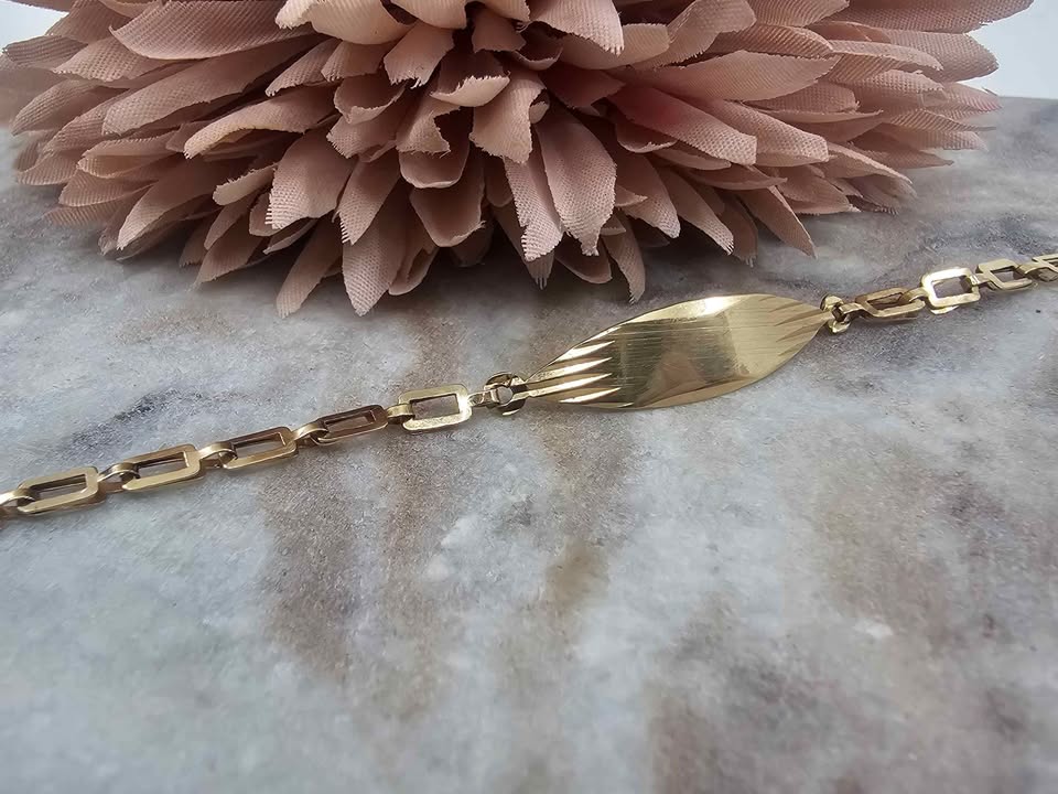 LAST CHANCE! Unisex 14ct Yellow Gold ID Bracelet (2.7gms) - HL21668 ...