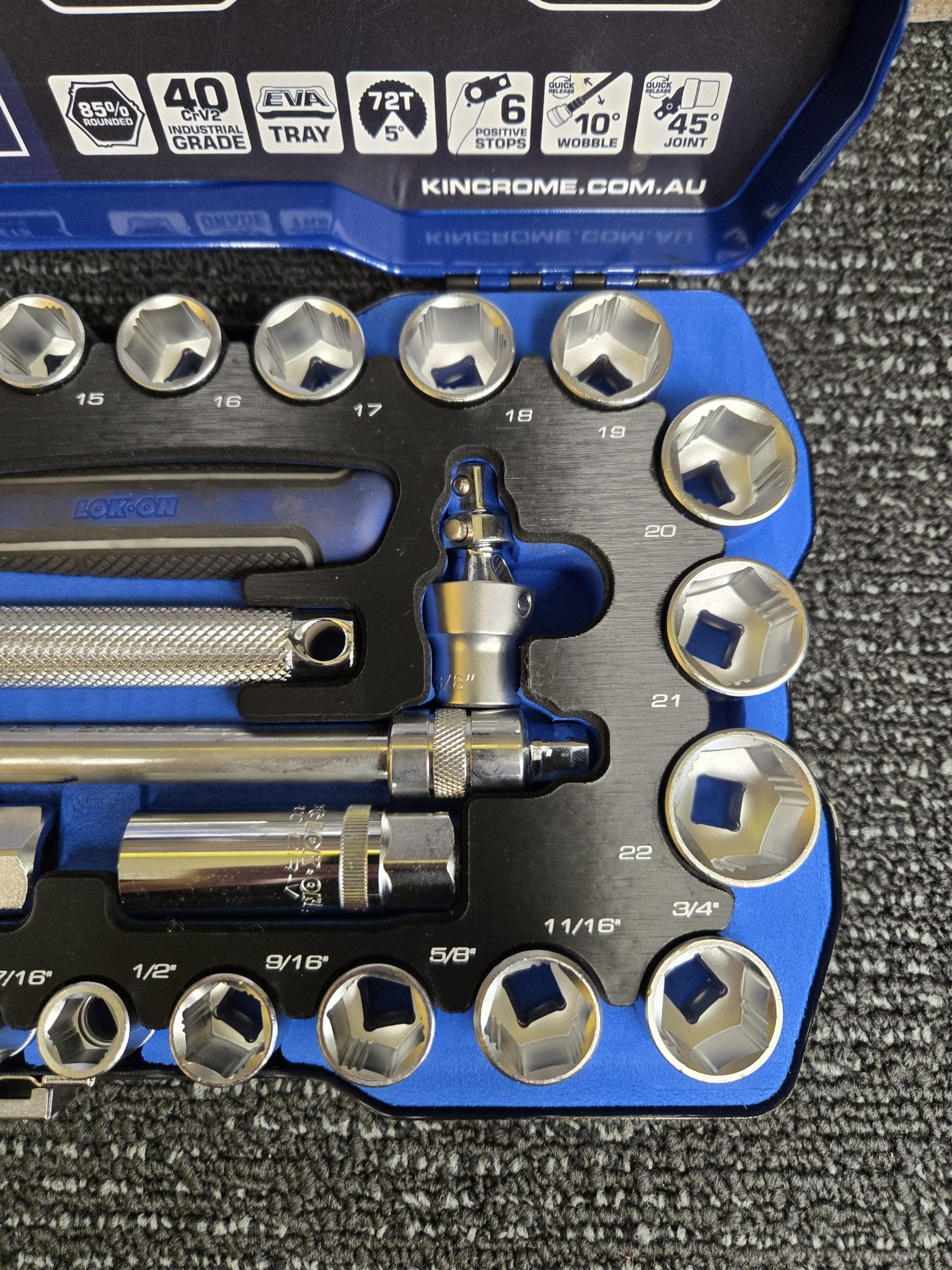 Kincrome 33 Piece Lok-On Socket Set - LG27733 - Hock and Go