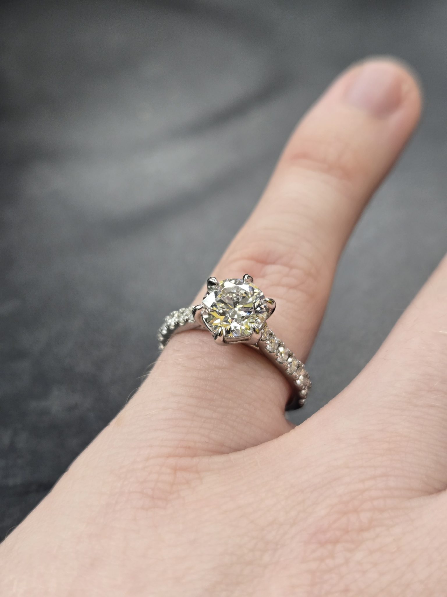 14CT WHITE GOLD RING - lg19474 - Hock and Go